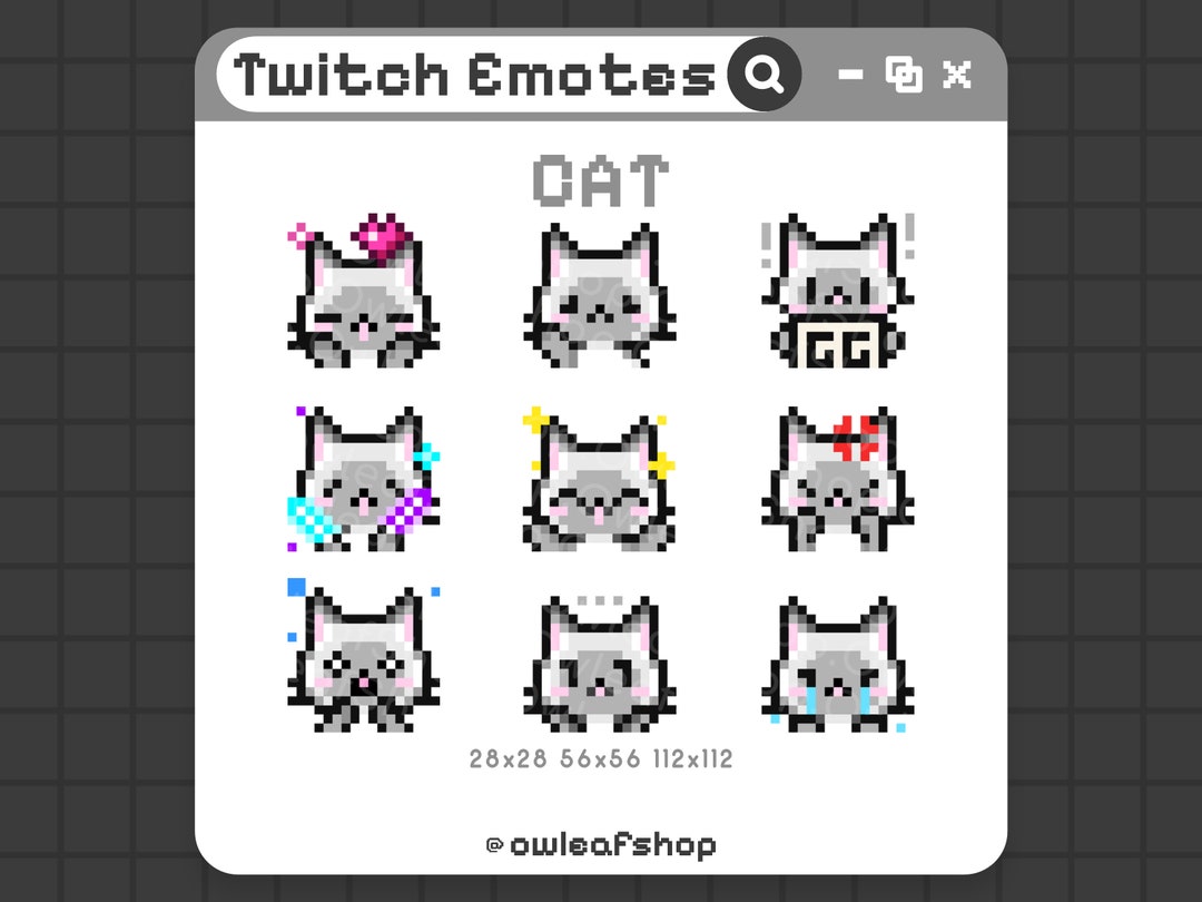 Animated Emotes Twitch X9, Cat | Cute - Kawaii - Emoji - Youtube ...