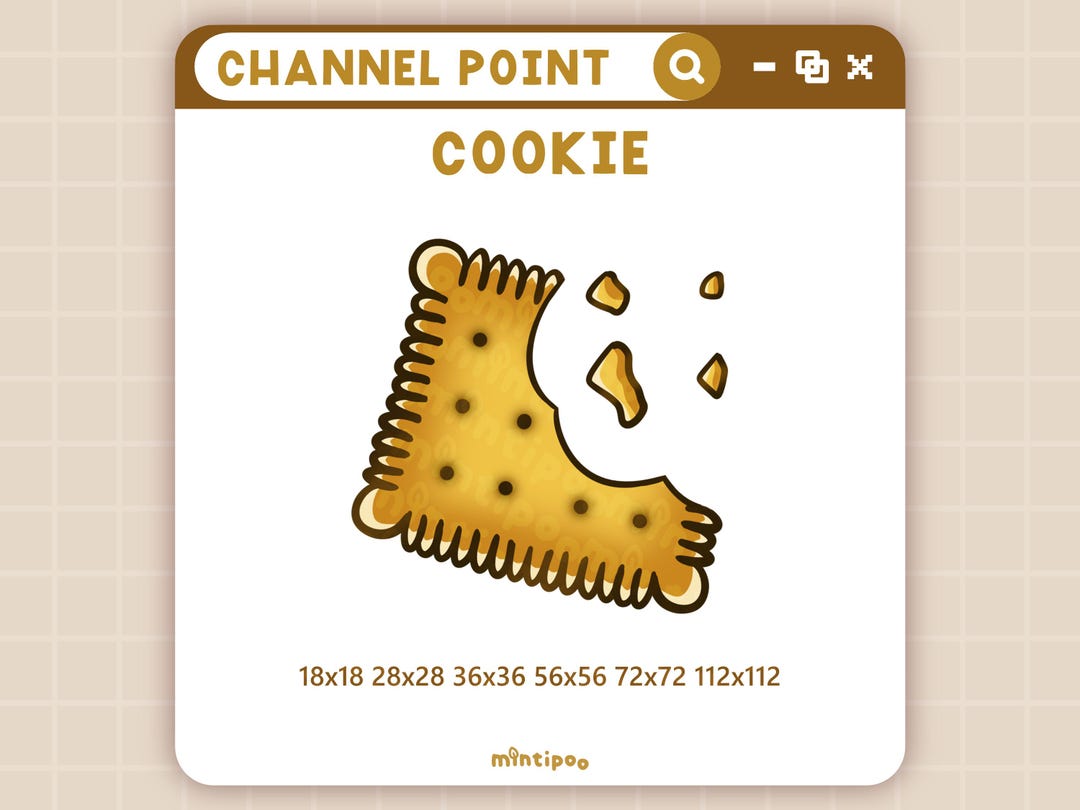 Cookie Channel Point Icon for Twitch - Etsy