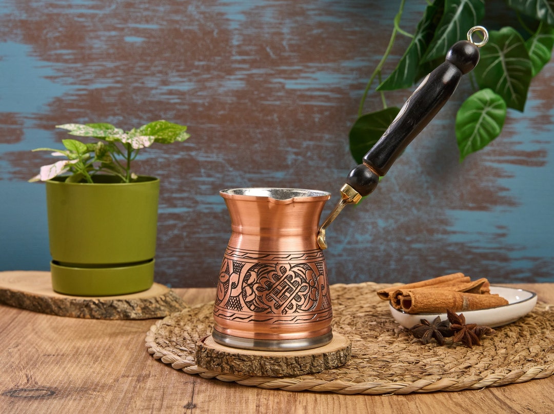 Copper Coffee Pot Compatible With Induction Stove Electric Stove, Cezve ...