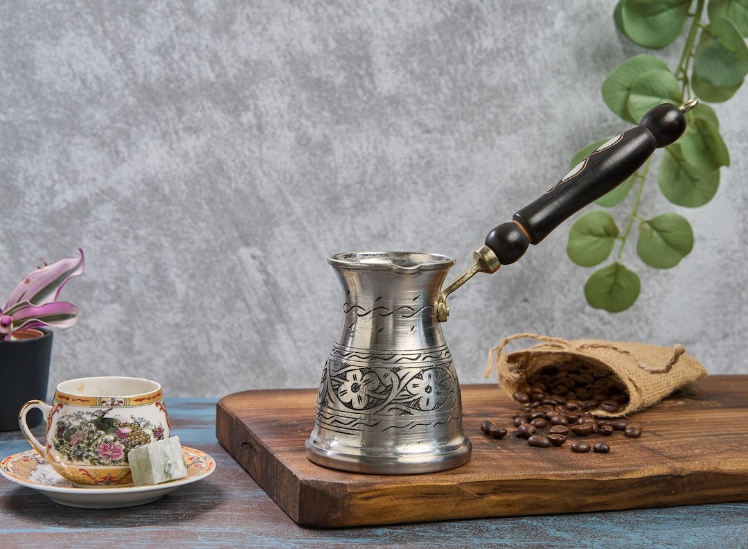 Copper Coffee Pot Compatible With Induction Stove Electric Stove, Cezve ...