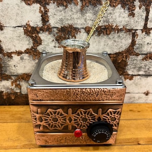 Traditional Turkish Copper Sand Coffee Maker Machine Square Shape for ...
