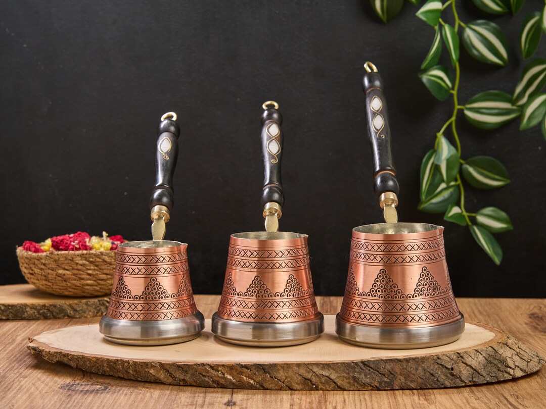 Copper Coffee Pot Compatible With Induction Stove Electric Stove, Cezve ...