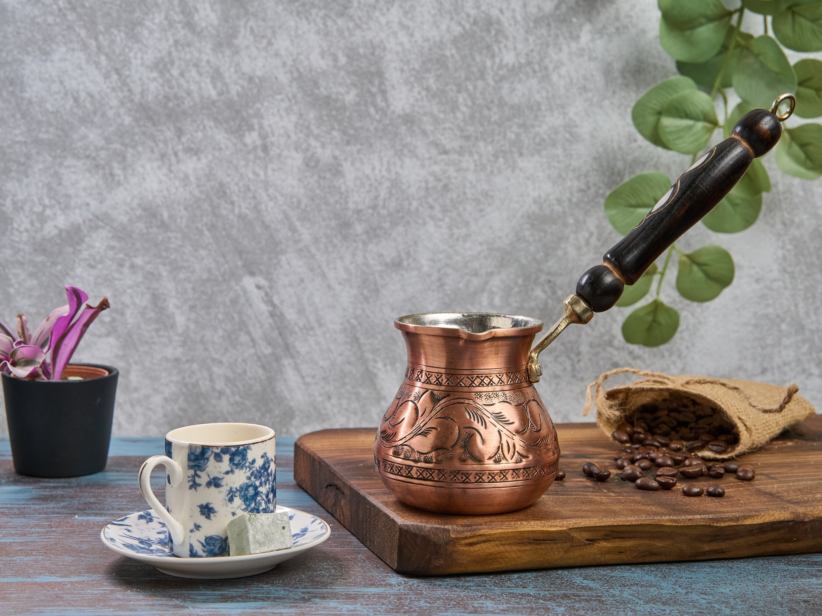Copper Turkish Coffee Pot, Turkish Greek Arabic Coffee Pot Coffee Maker ...