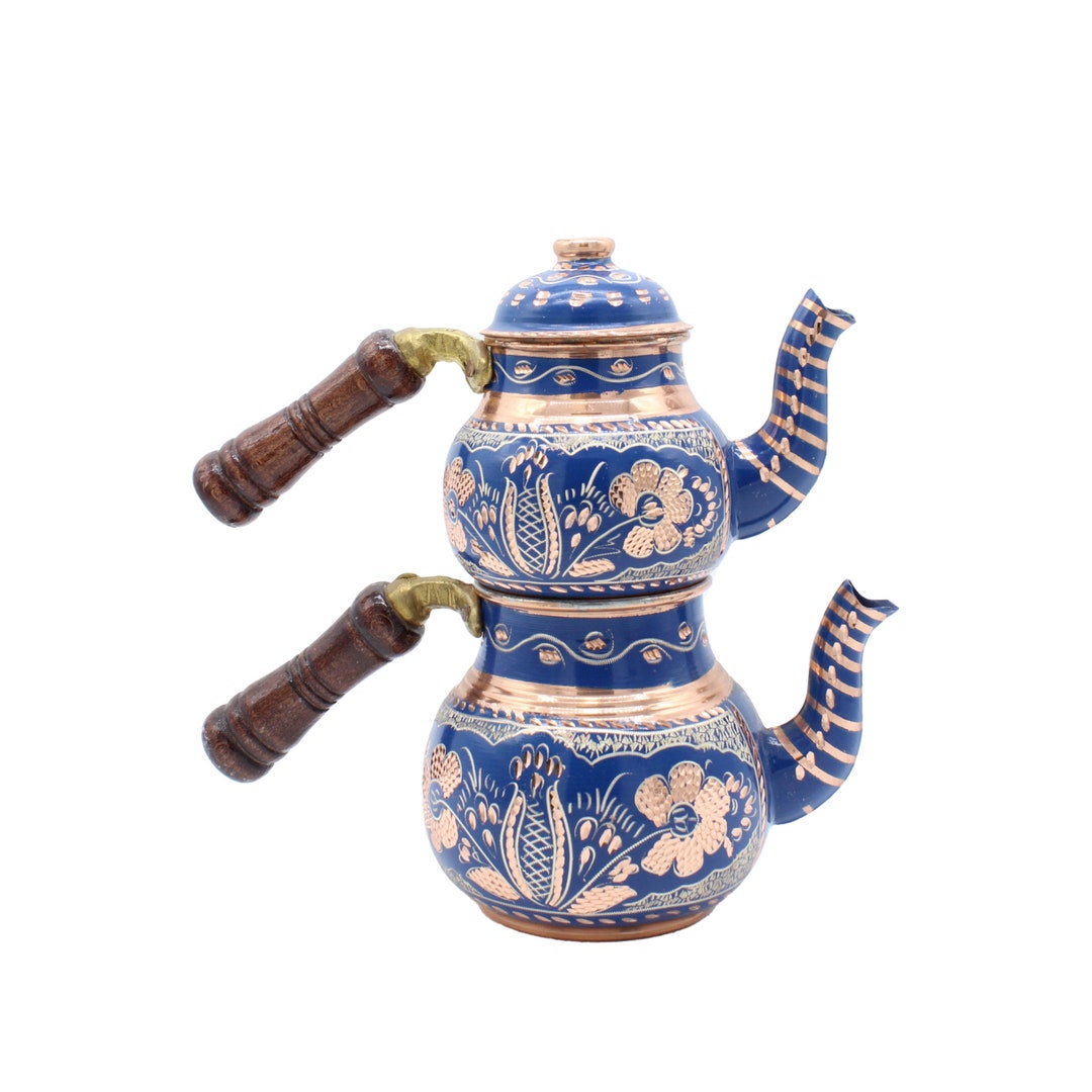 Small Handmade Copper Teapot, Teapot Warmer Samovar, Tea Maker, Turkish ...