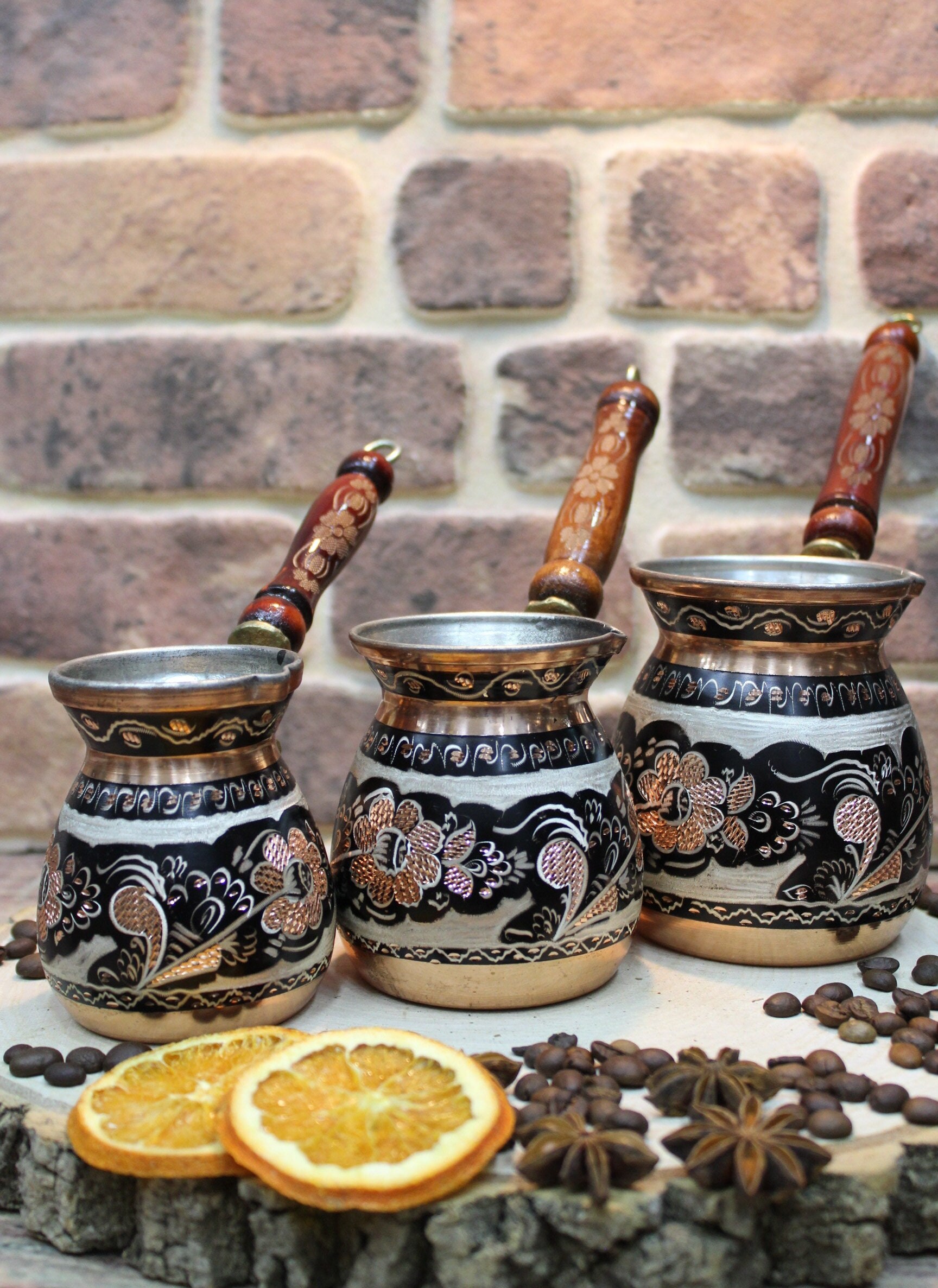 Copper Turkish Coffee Pot, Turkish Greek Arabic Coffee Pot Coffee Maker ...