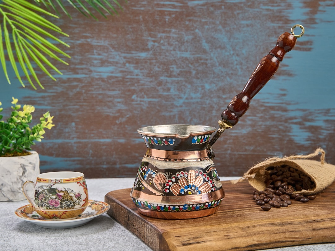 Copper Turkish Coffee Pot, Turkish Greek Arabic Coffee Pot Coffee Maker ...