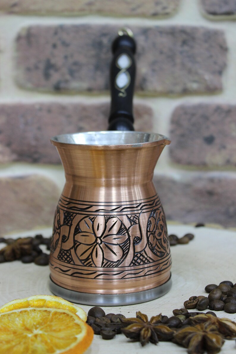Copper Coffee Pot Compatible With Induction Stove Electric Stove, Cezve ...