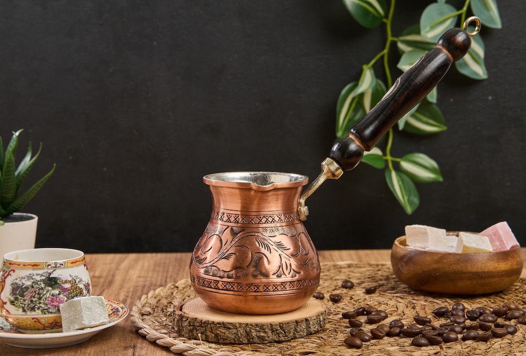 Copper Turkish Coffee Pot, Turkish Greek Arabic Coffee Pot Coffee Maker ...