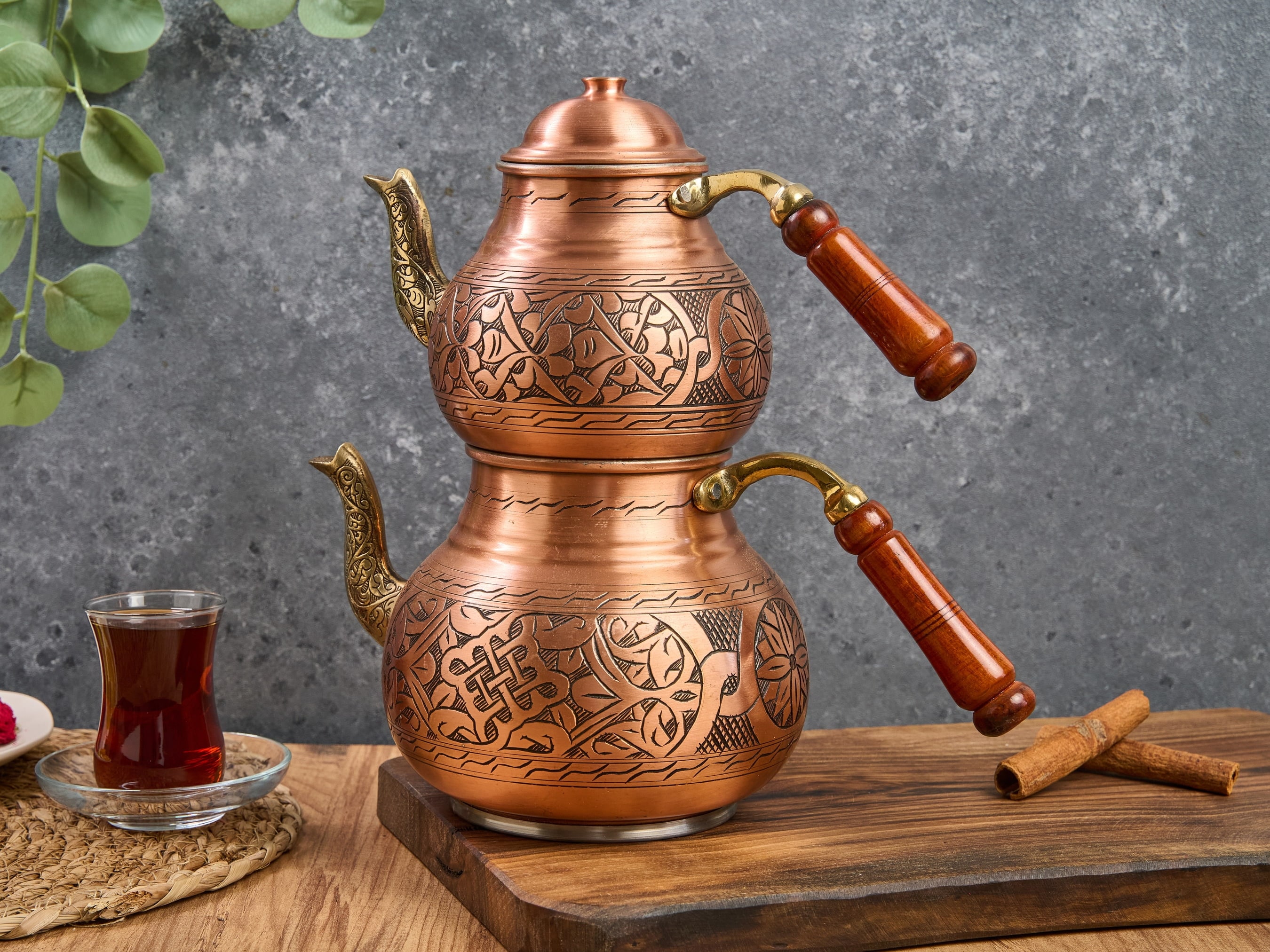 Induction Compatible Copper Teapot, Teapot Warmer Samovar, Tea Maker ...