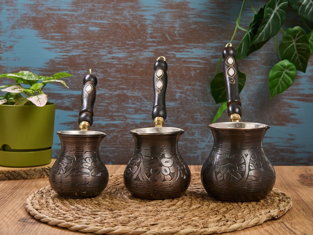 Copper Turkish Coffee Pot, Turkish Greek Arabic Coffee Pot Coffee Maker ...