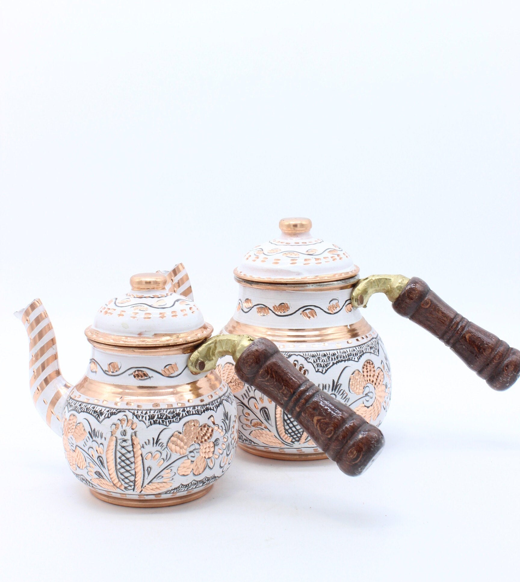 Small Handmade Copper Teapot, Teapot Warmer Samovar, Tea Maker, Turkish ...