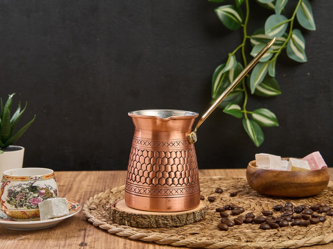 Copper Turkish Coffee Pot, Turkish Greek Arabic Coffee Pot Coffee Maker ...