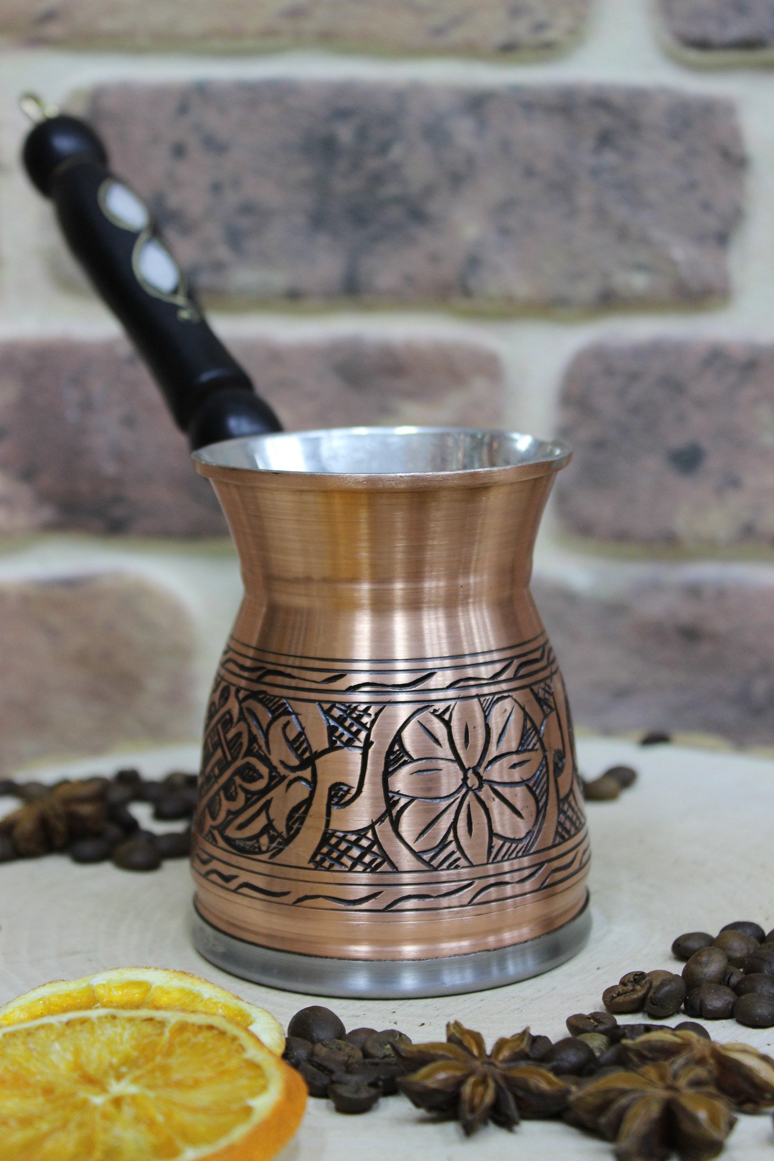 Copper Coffee Pot Compatible With Induction Stove Electric Stove, Cezve ...