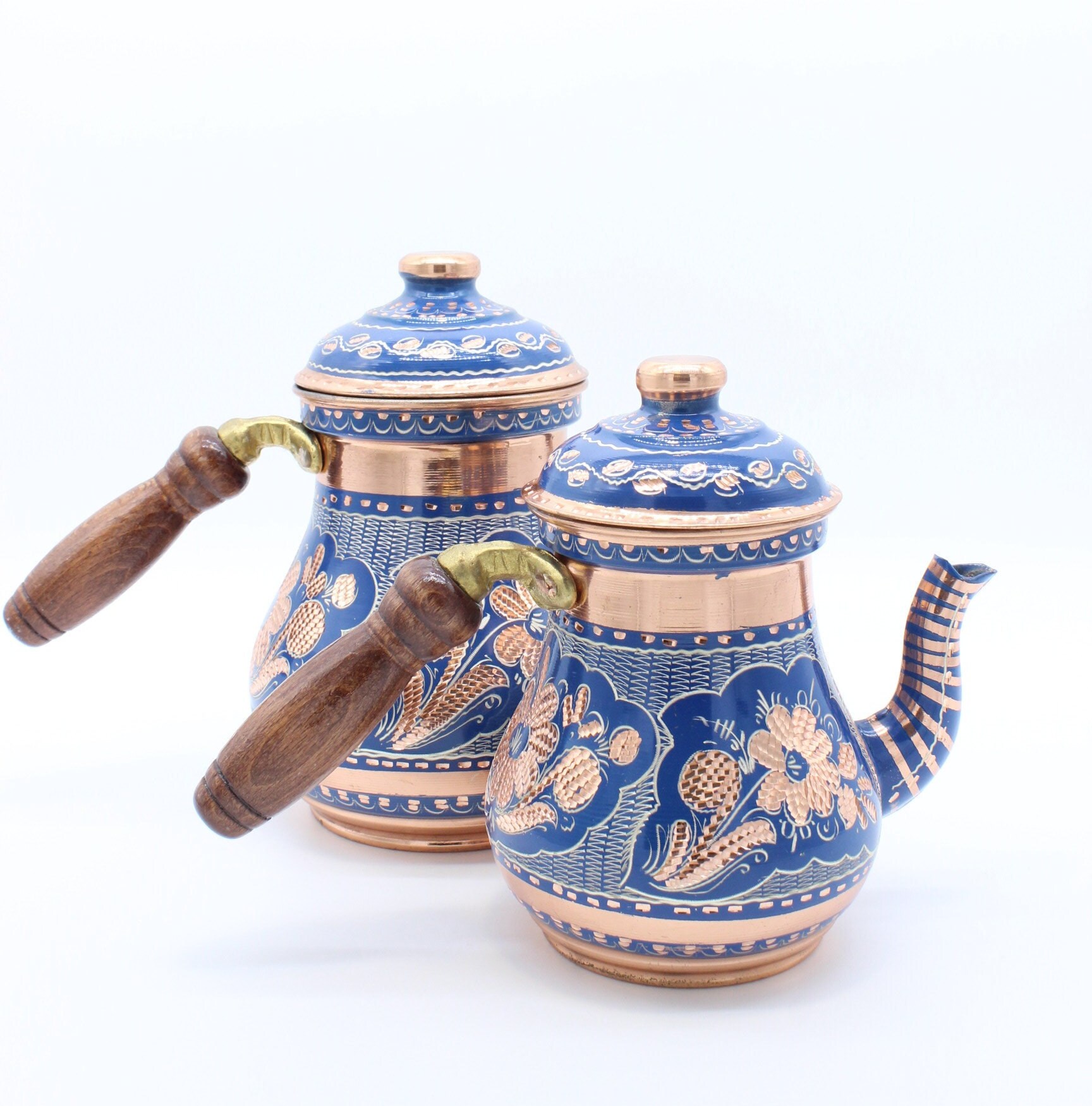Turkish Handmade Copper Teapot, Teapot Warmer Samovar, Tea Maker ...
