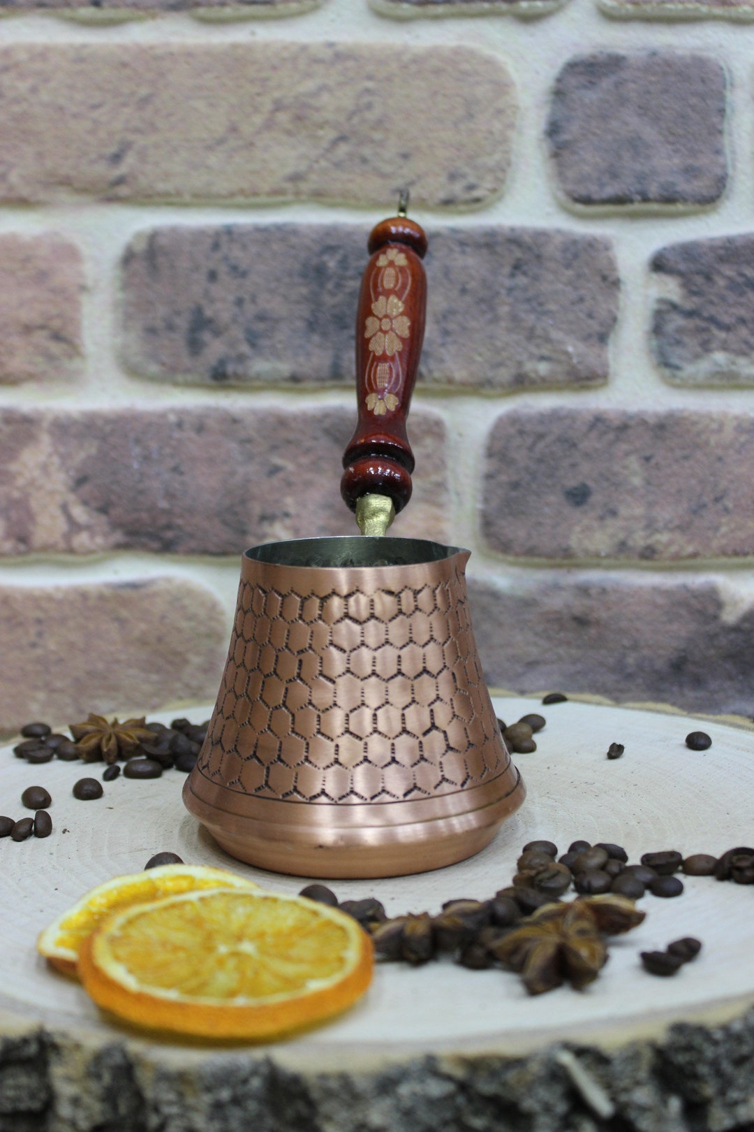 Copper Turkish Coffee Pot, Handmade Turkish Greek Arabic Coffee Pot ...