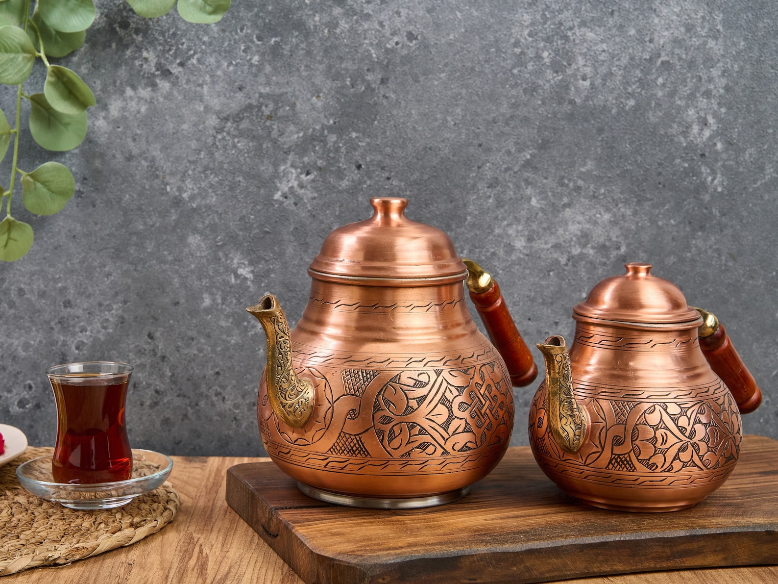 Induction Compatible Copper Teapot, Teapot Warmer Samovar, Tea Maker ...