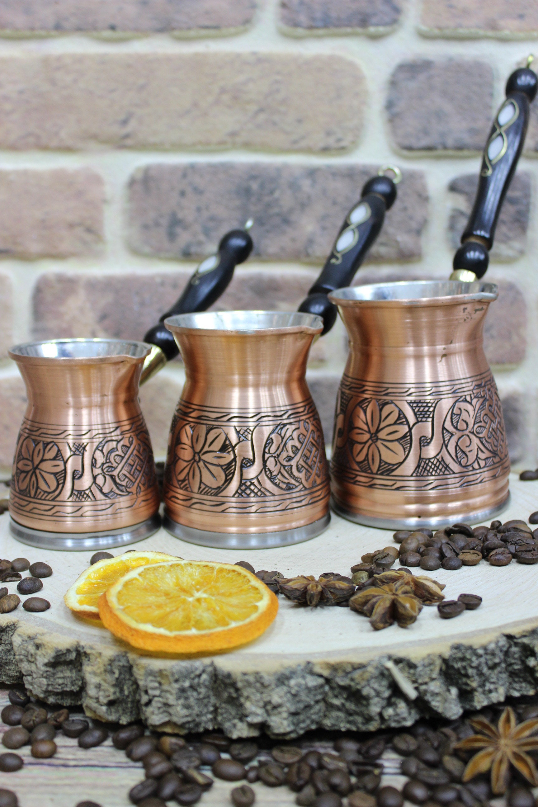 Copper Coffee Pot Compatible With Induction Stove Electric Stove, Cezve ...