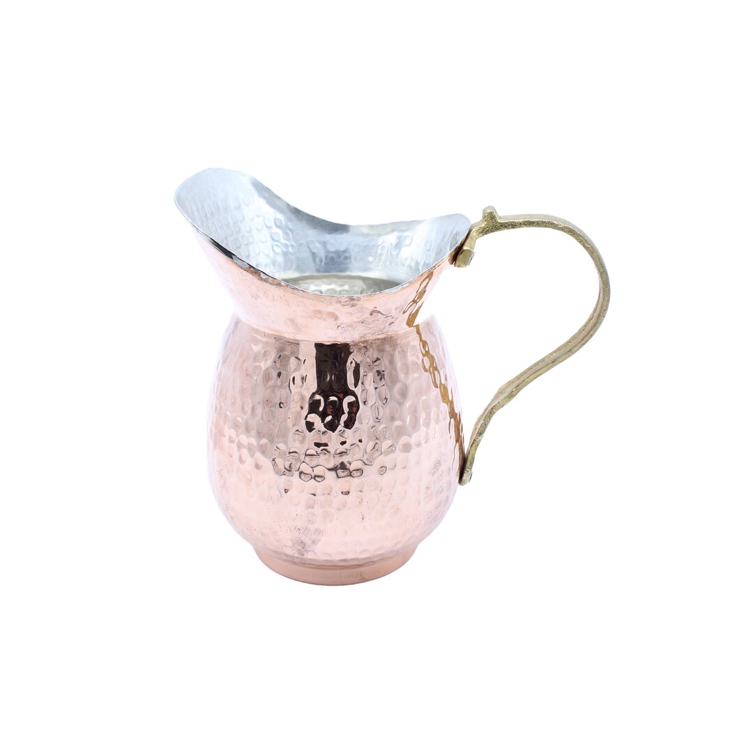 Copper Carafe, Handmade Copper Pitcher, Pure Hammered Copper Pitcher ...