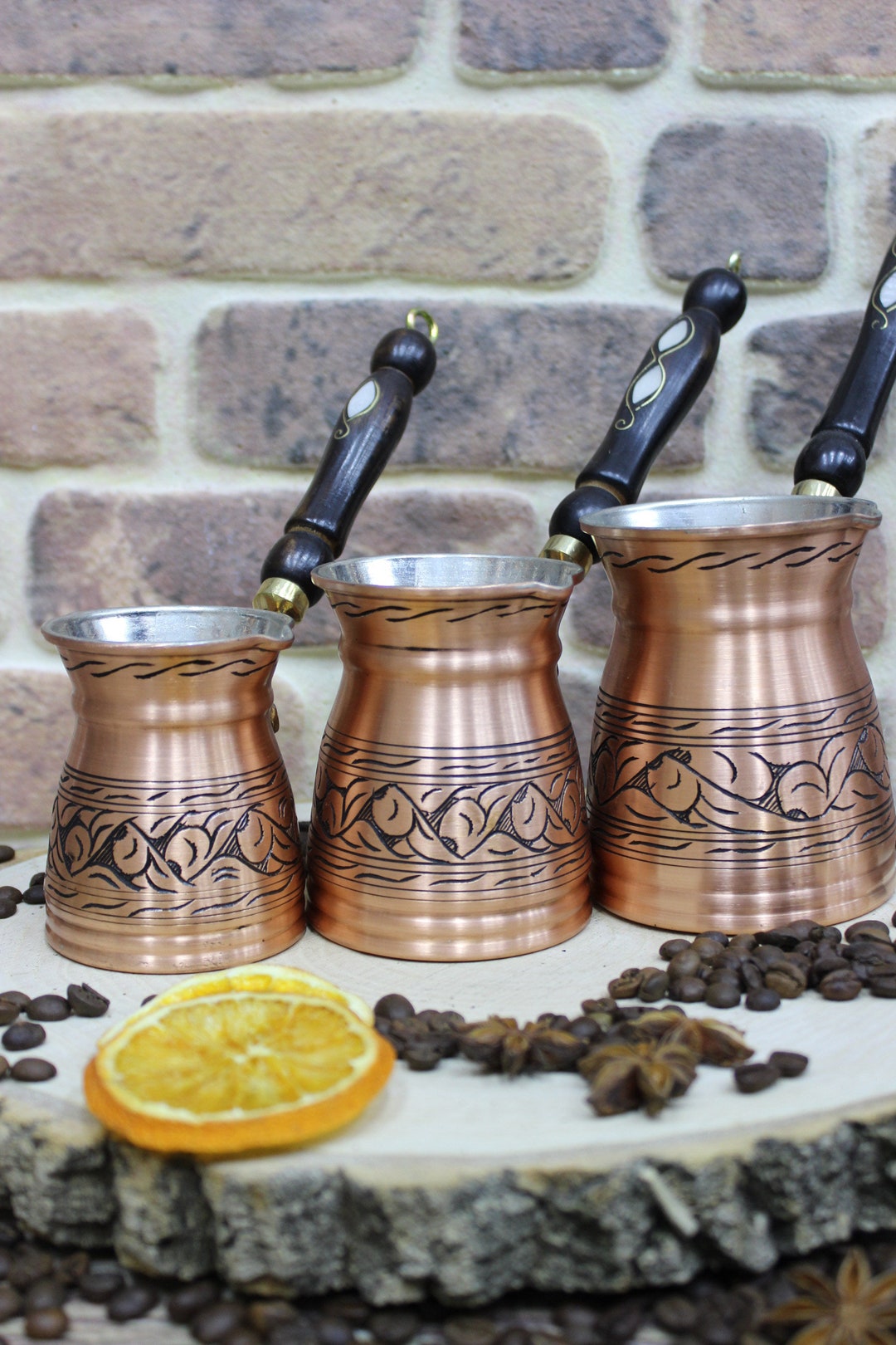 Handmade Copper Turkish Coffee Pot, Turkish Greek Arabic Coffee Pot ...