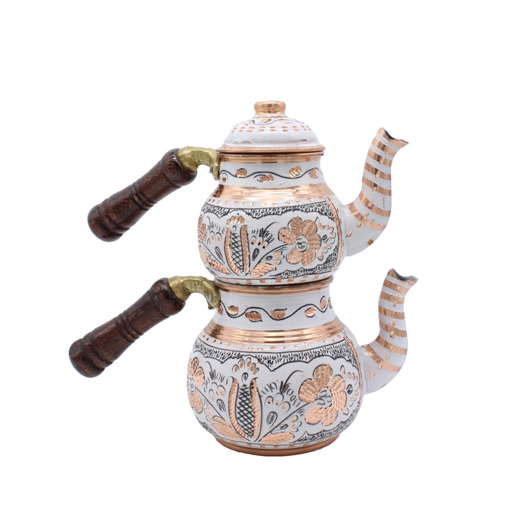 Small Turkish Handmade Copper Teapot, Teapot Warmer Samovar, Tea Maker ...