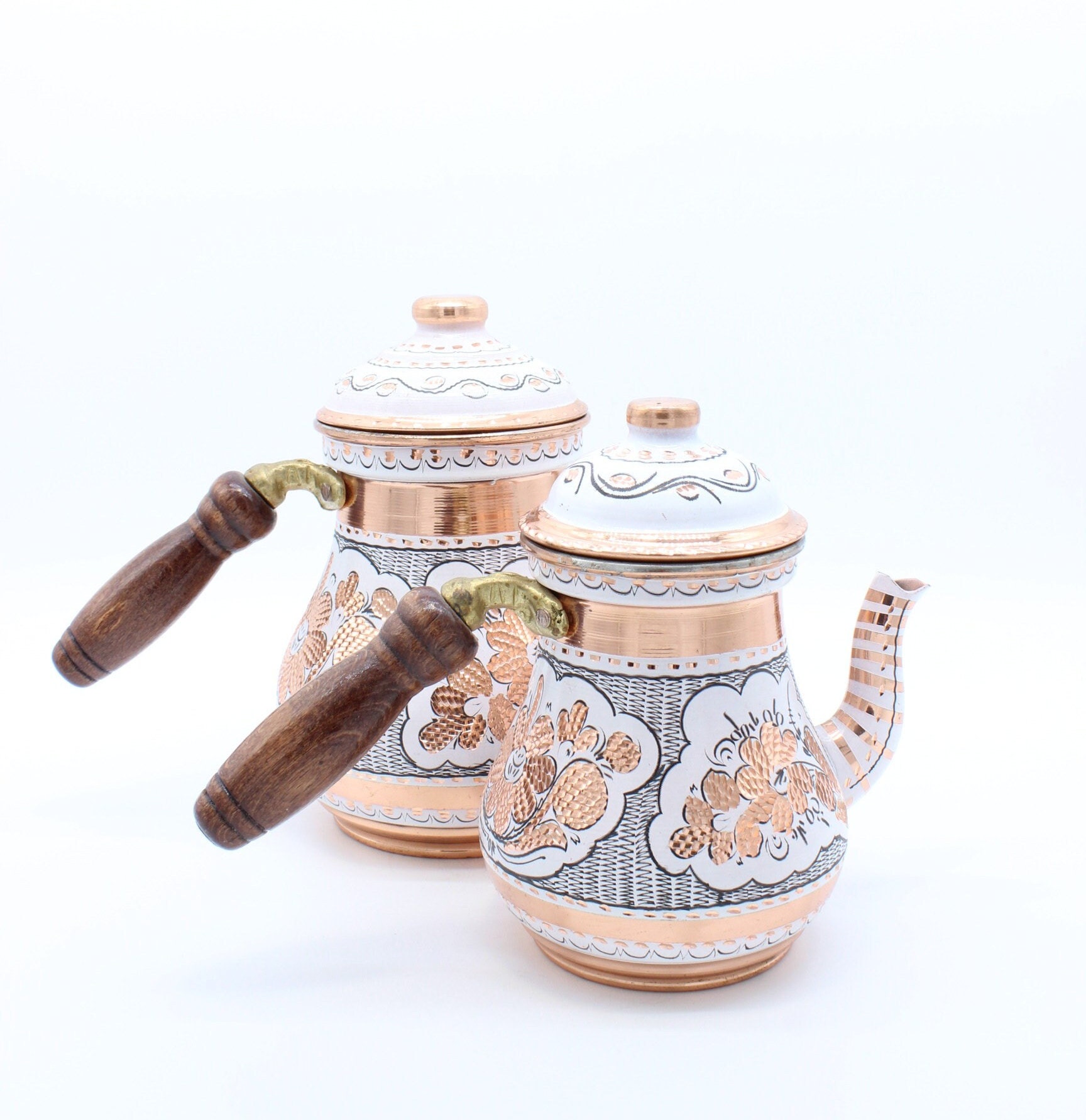 Turkish Handmade Copper Teapot, Teapot Warmer Samovar, Tea Maker ...