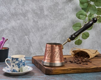 Copper Coffee Pot Compatible With Induction Stove Electric Stove, Cezve ...