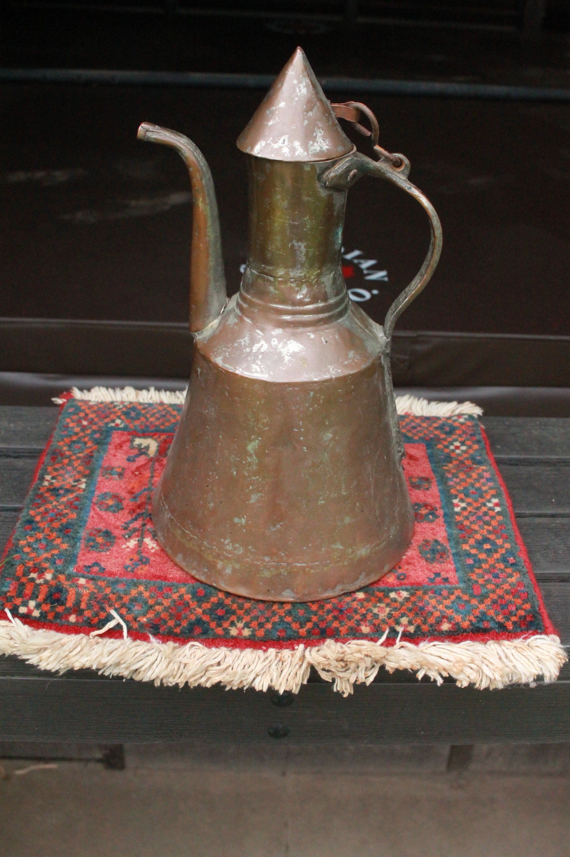 Antique Middle Eastern Persian Islamic Kettle Water Coffee Tea Pot ...