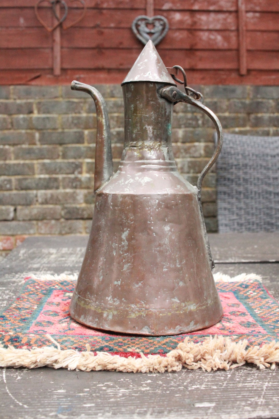 Antique Middle Eastern Persian Islamic Kettle Water Coffee Tea Pot ...