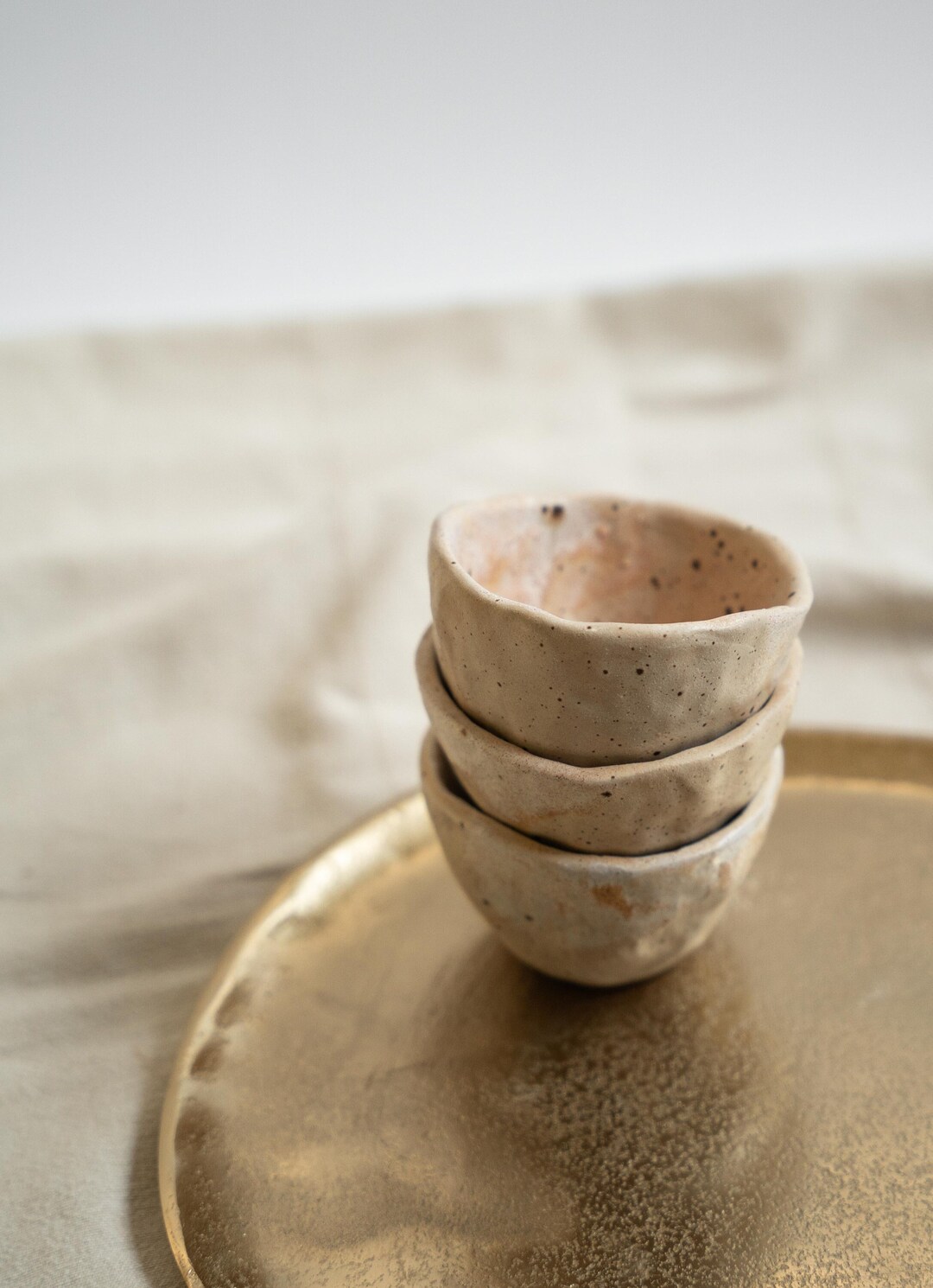 Set of Three Small Tea Cups Clay Cups - Etsy