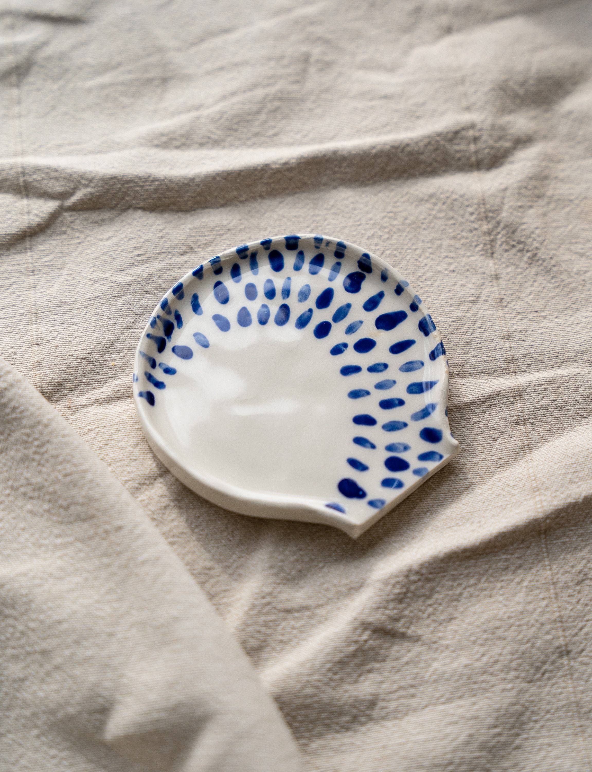 Handmade Artistic Art Painting Spoon Holder, Modern Ceramic Spoon Rest ...