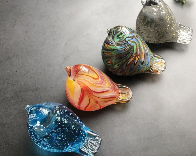 Hand-blown Glass Bird Paperweight - Etsy