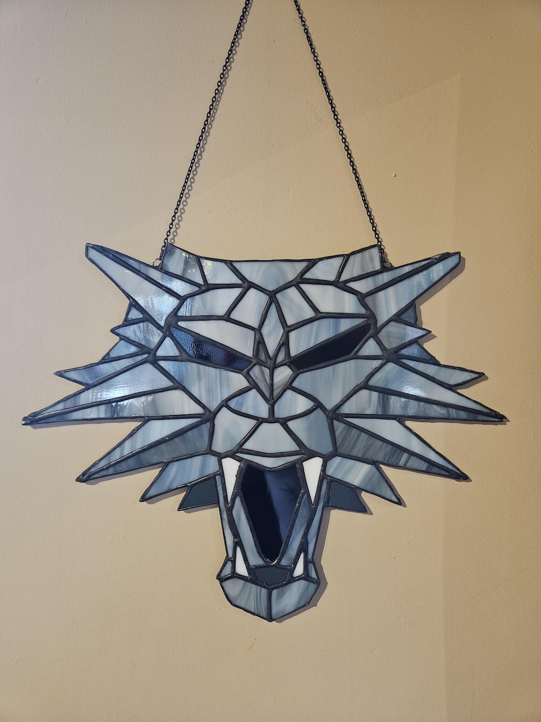 The Witcher Wolf Sigil - Stained Glass - Etsy