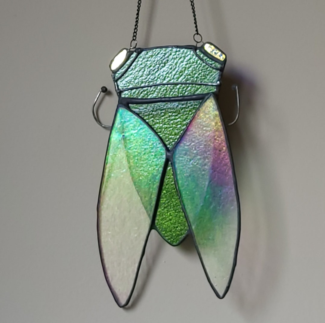 Vibrant Colored Ciscada - Iridescent Stained Glass - Etsy