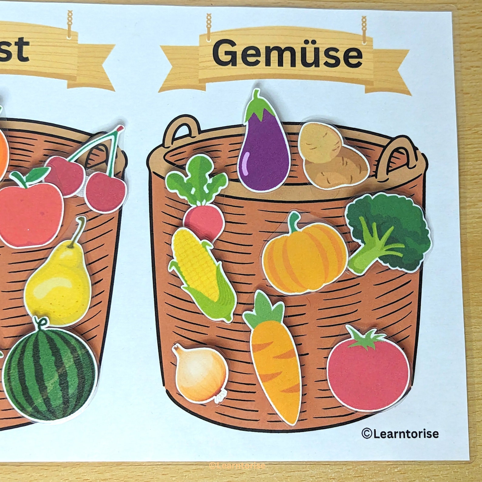Obst und Gemüse sortieren,Kindergarten-Aktivität - Etsy.de