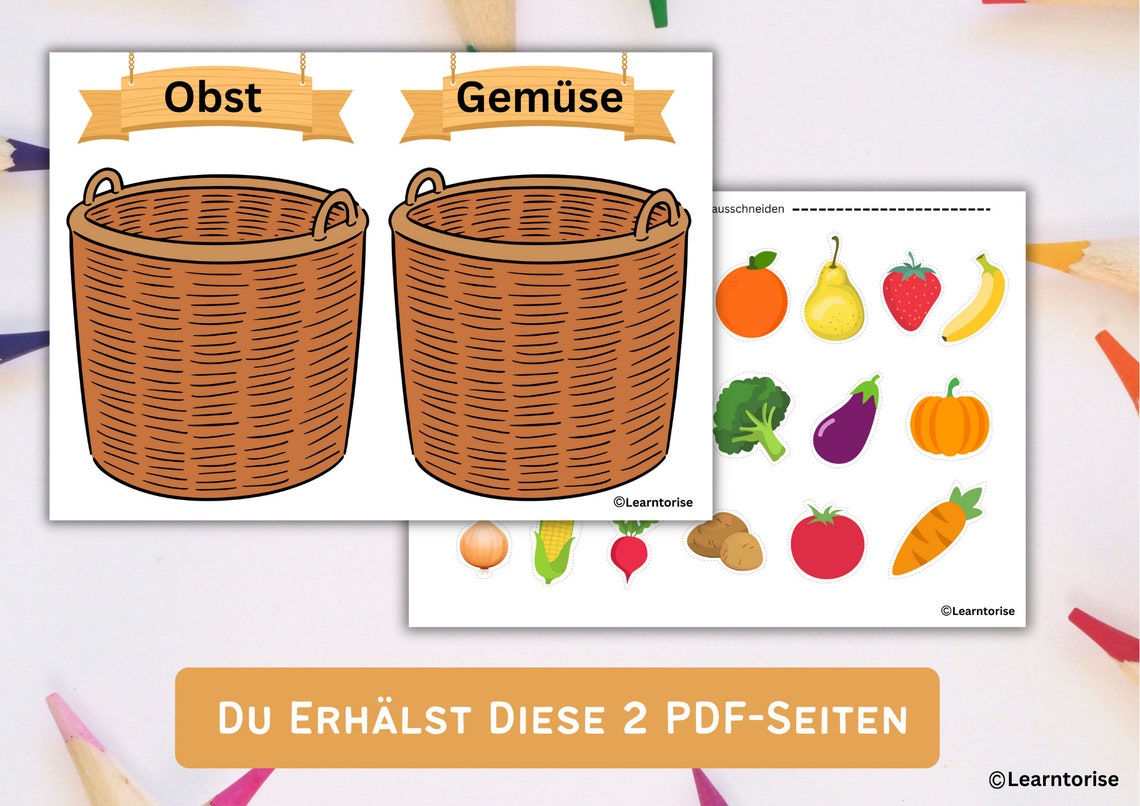 Obst und Gemüse sortierenKindergarten-Aktivität - Etsy.de