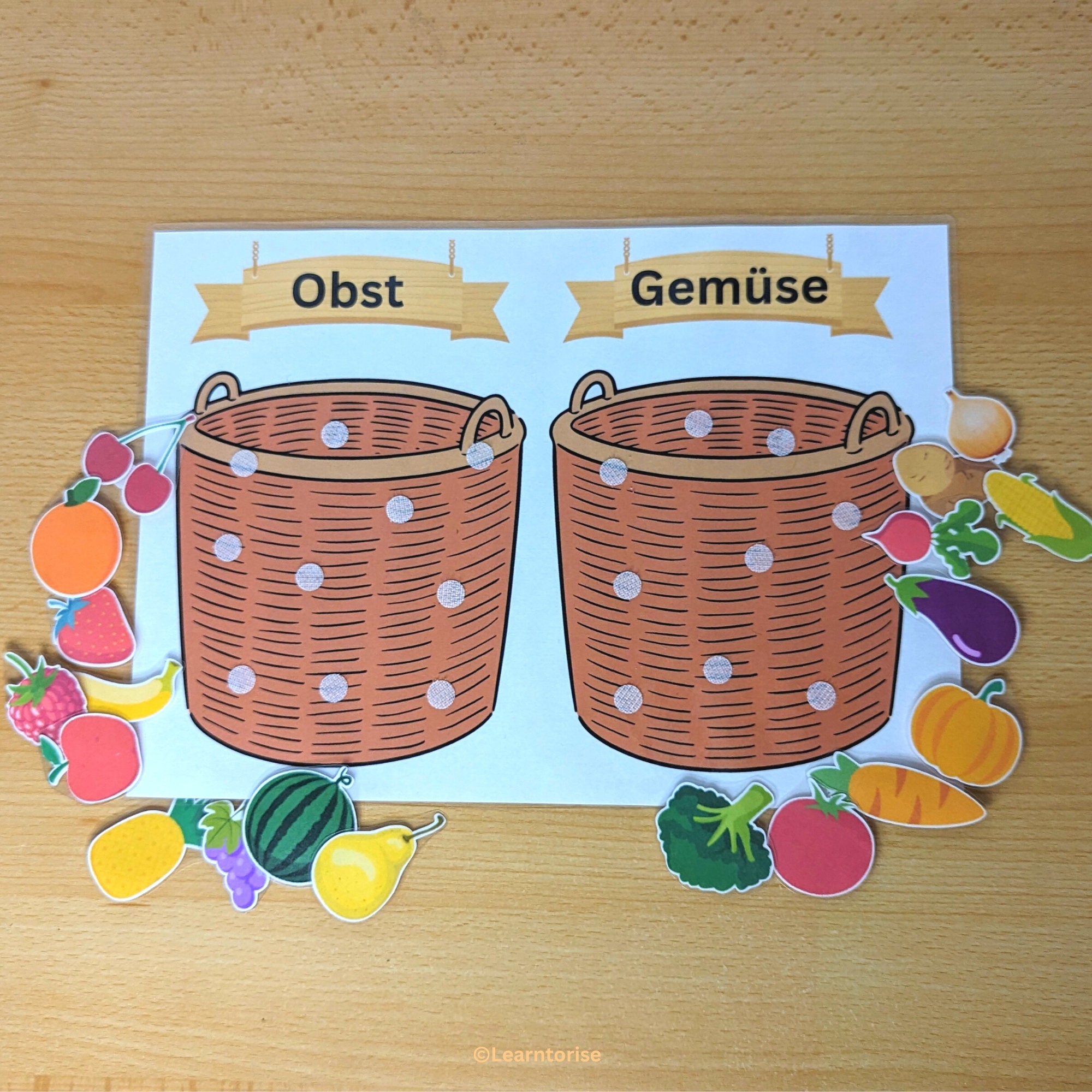 Obst und Gemüse sortieren,Kindergarten-Aktivität - Etsy.de