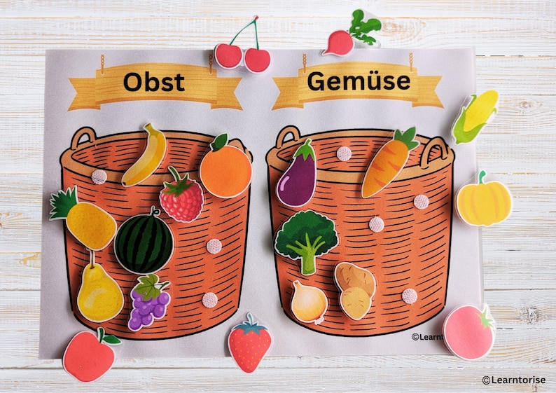 Obst und Gemüse sortierenKindergarten-Aktivität - Etsy.de