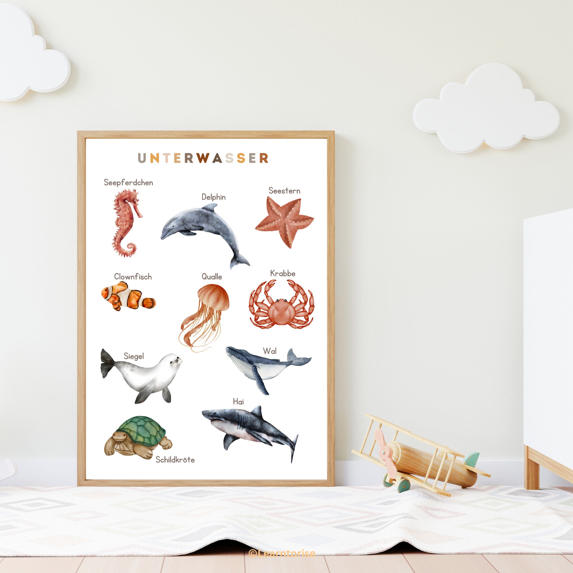 Underwater Animals Poster, Classroom Wall Art, Instant Download - Etsy