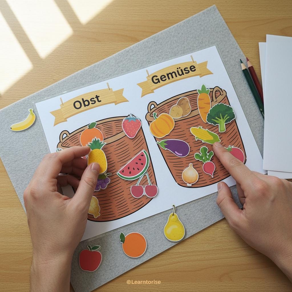 Obst und Gemüse sortieren,Kindergarten-Aktivität - Etsy.de