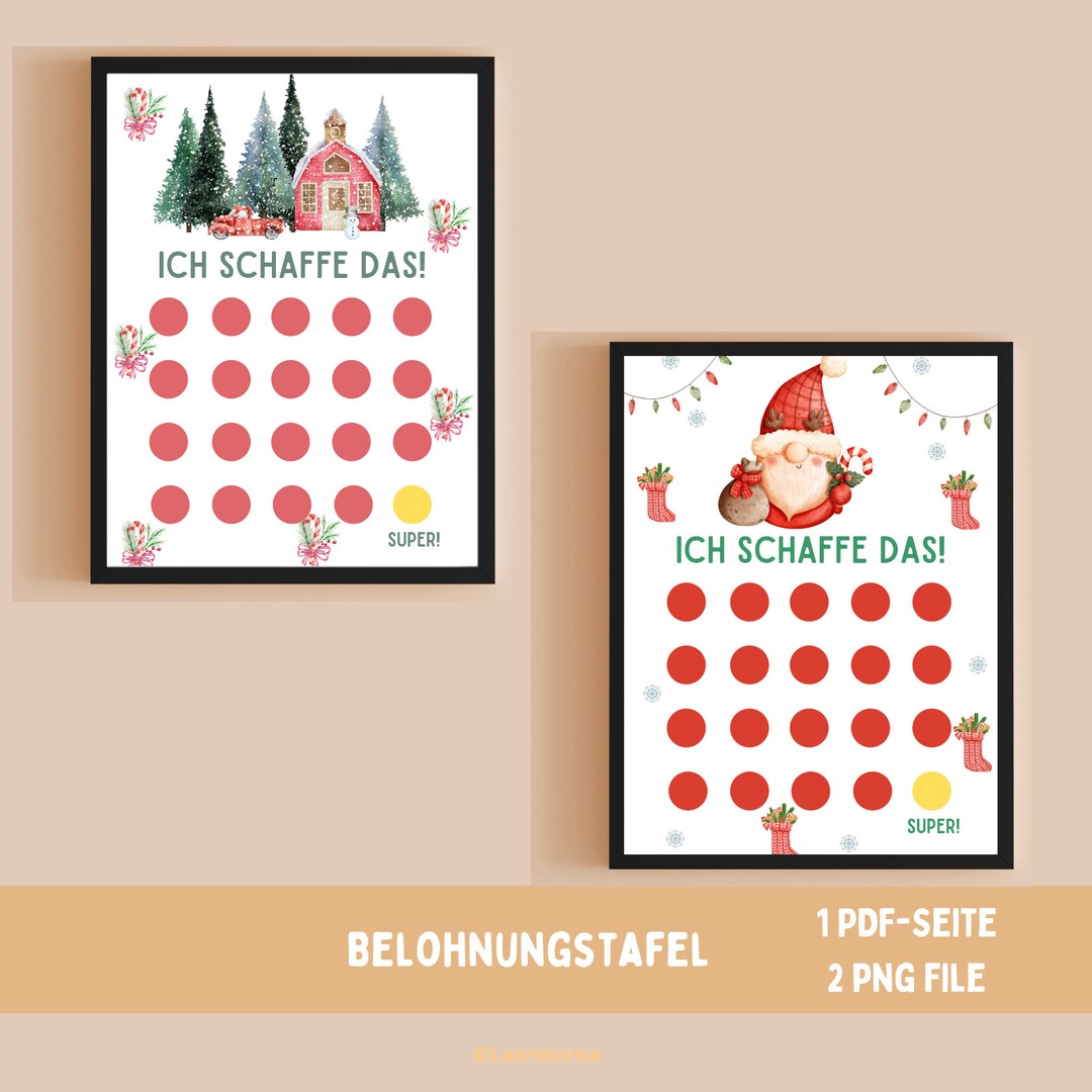 Reward Plan, Reward Board, you Can Do It, Christmas, Behavior Chart - Etsy
