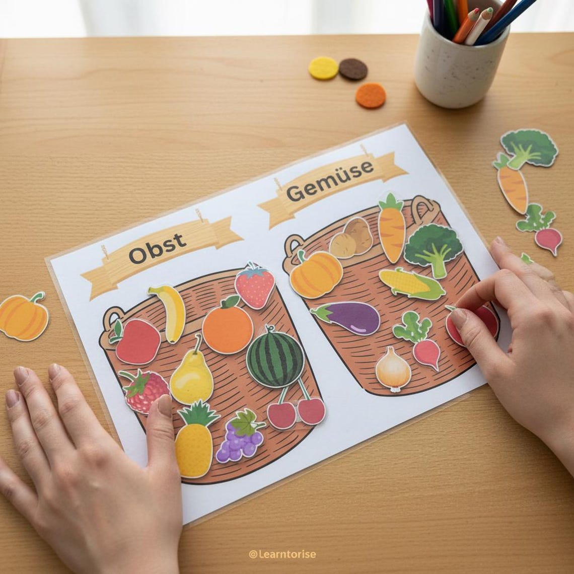 Obst und Gemüse sortieren,Kindergarten-Aktivität - Etsy.de