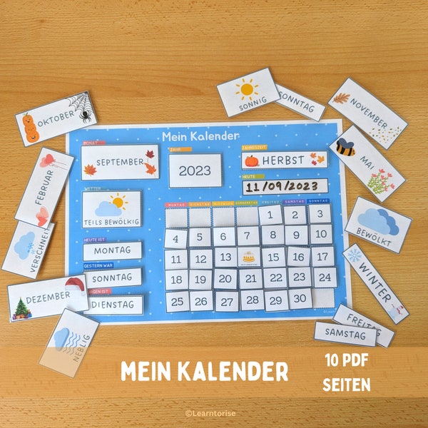 Childrens Calendar - Etsy