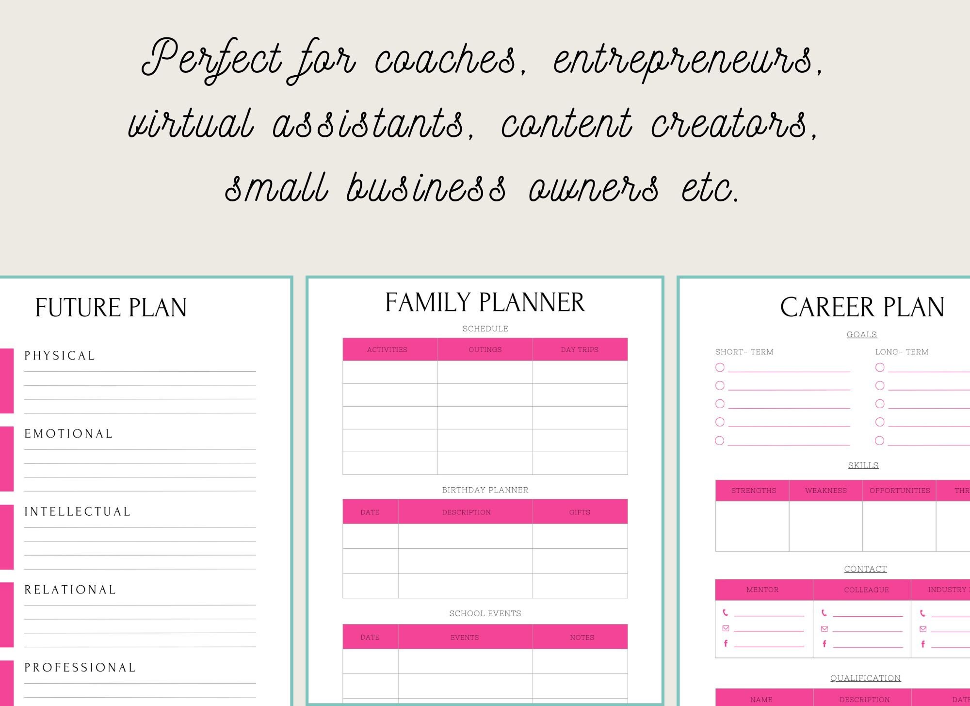 Autism Planner and Workbook, Digital Planner for Self Improvement for ...