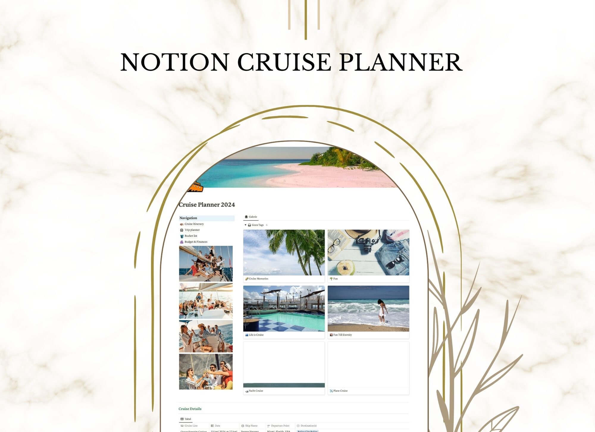 Cruise Planner Notion Template, Destination Planner, Travel Itinerary, Packing List, Holiday ...