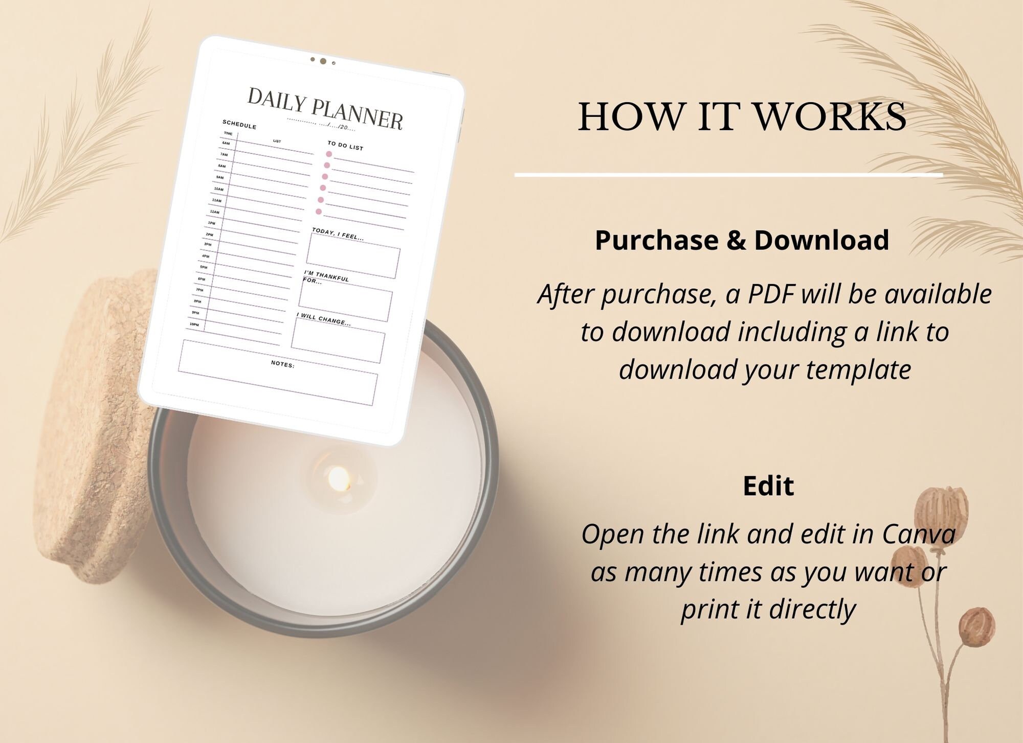 Undated Adhd Planner Monthly Digital Calendar, Customizable Editable ...