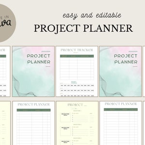 Project Planner Printable, Productivity Planner, Task Tracker, College Student, A4, Digital ...