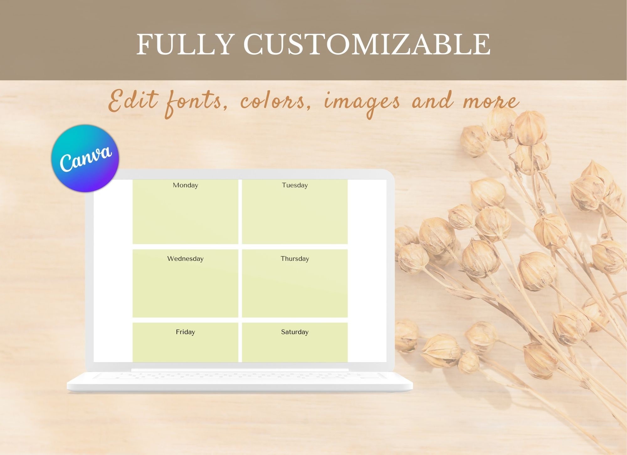 Digital Weekly Planner 2024, Weekly Budget Planner Undated, Week at a ...