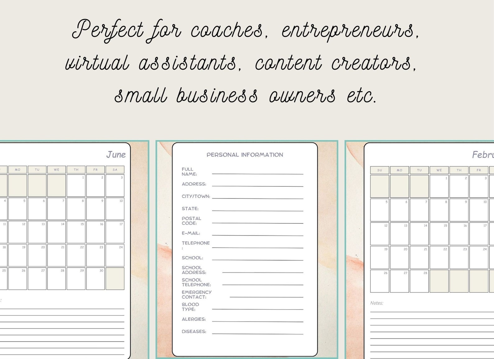 Digital Teacher Planner Printable, for 2024 / 2025 Academic Year ...