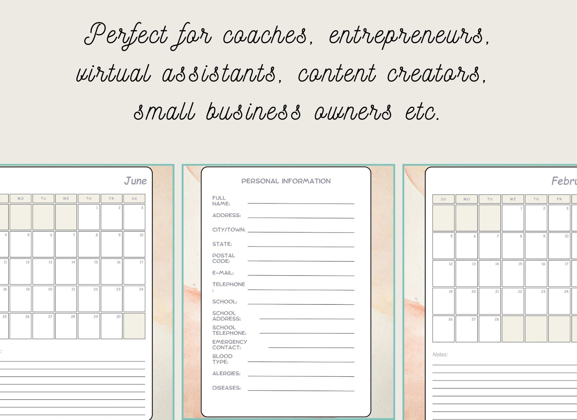 Digital Teacher Planner Printable, for 2024 / 2025 Academic Year ...