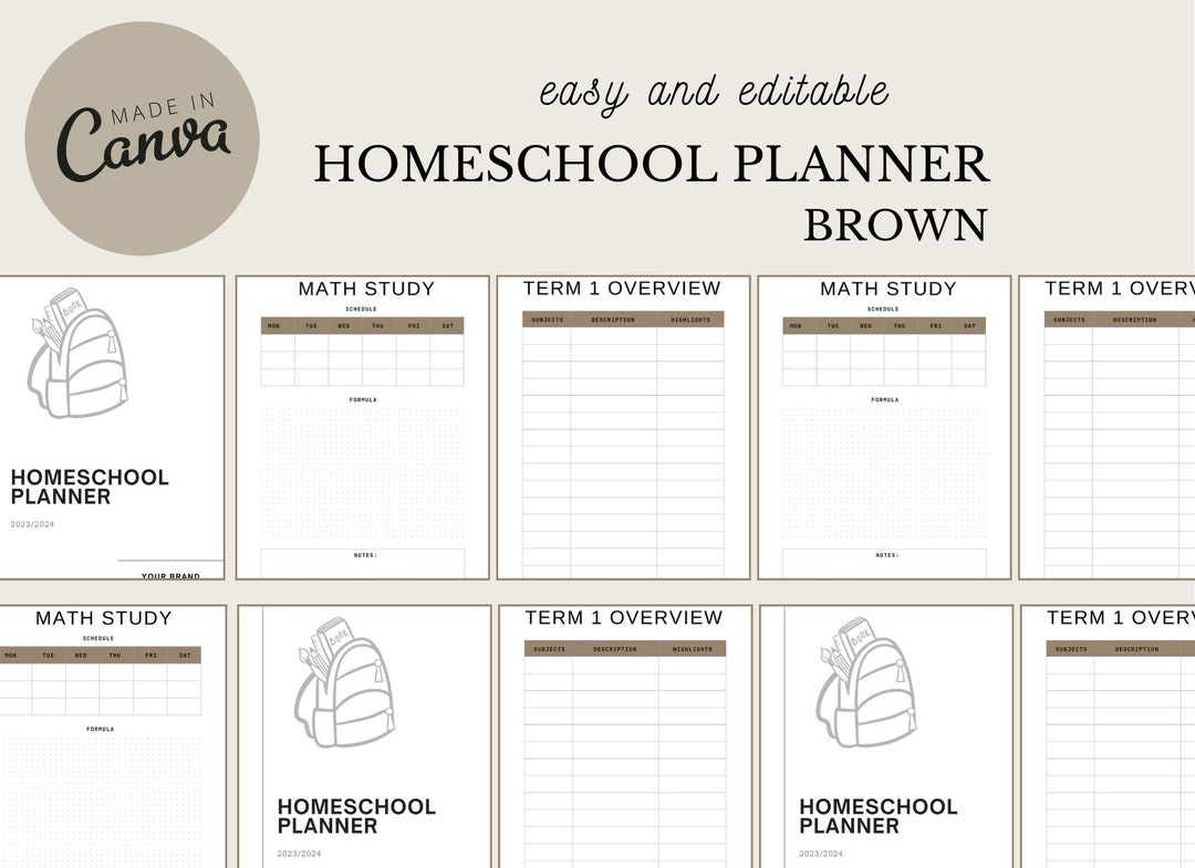 Homeschool Planner, Assignment Tracker, Home School Schedule, Lesson ...
